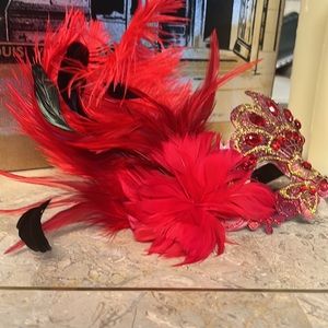 unbranded | Accessories | New Red Holiday Masquerade Mask | Poshmark